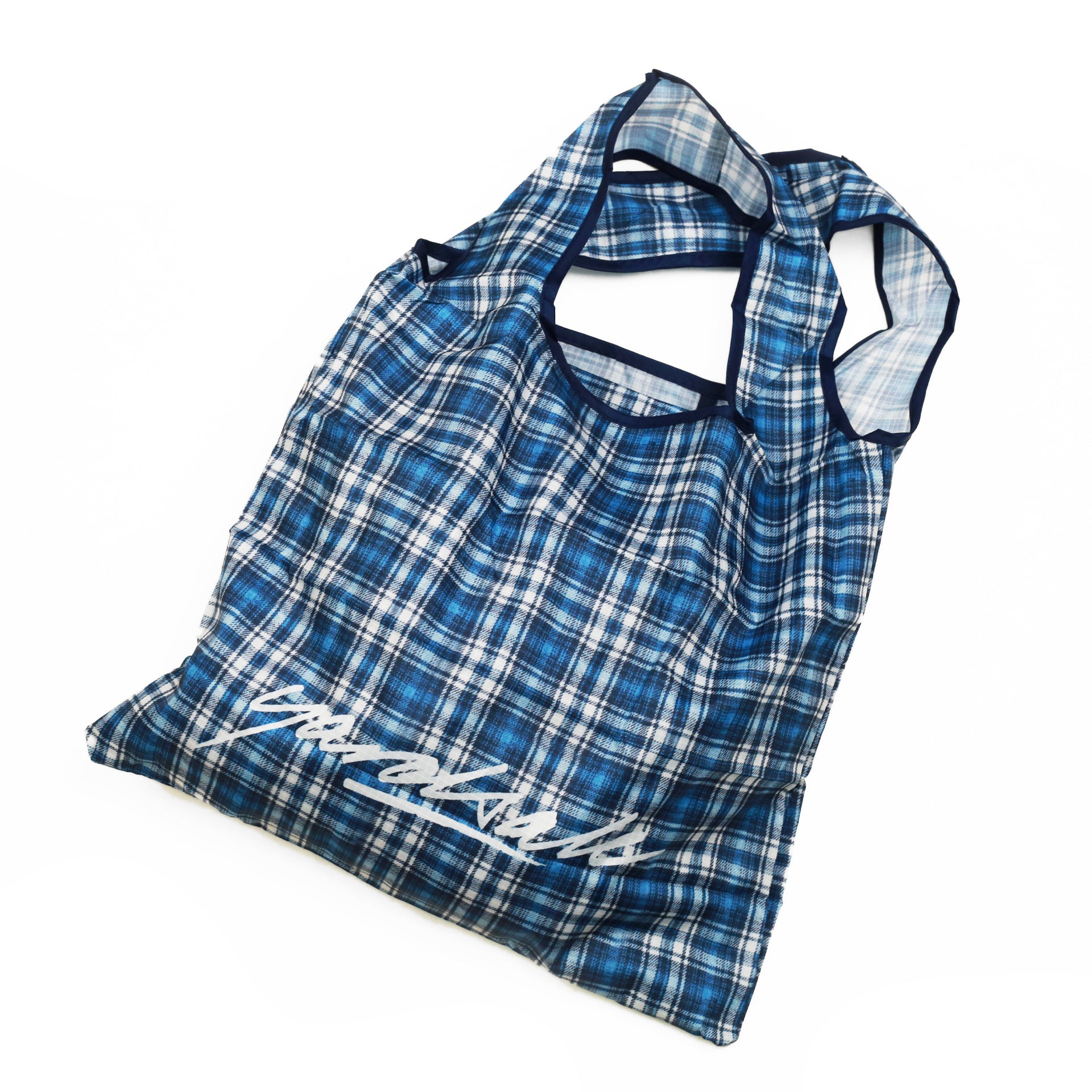 YS Plaid Tote Bag (Blue) – YARDSALE